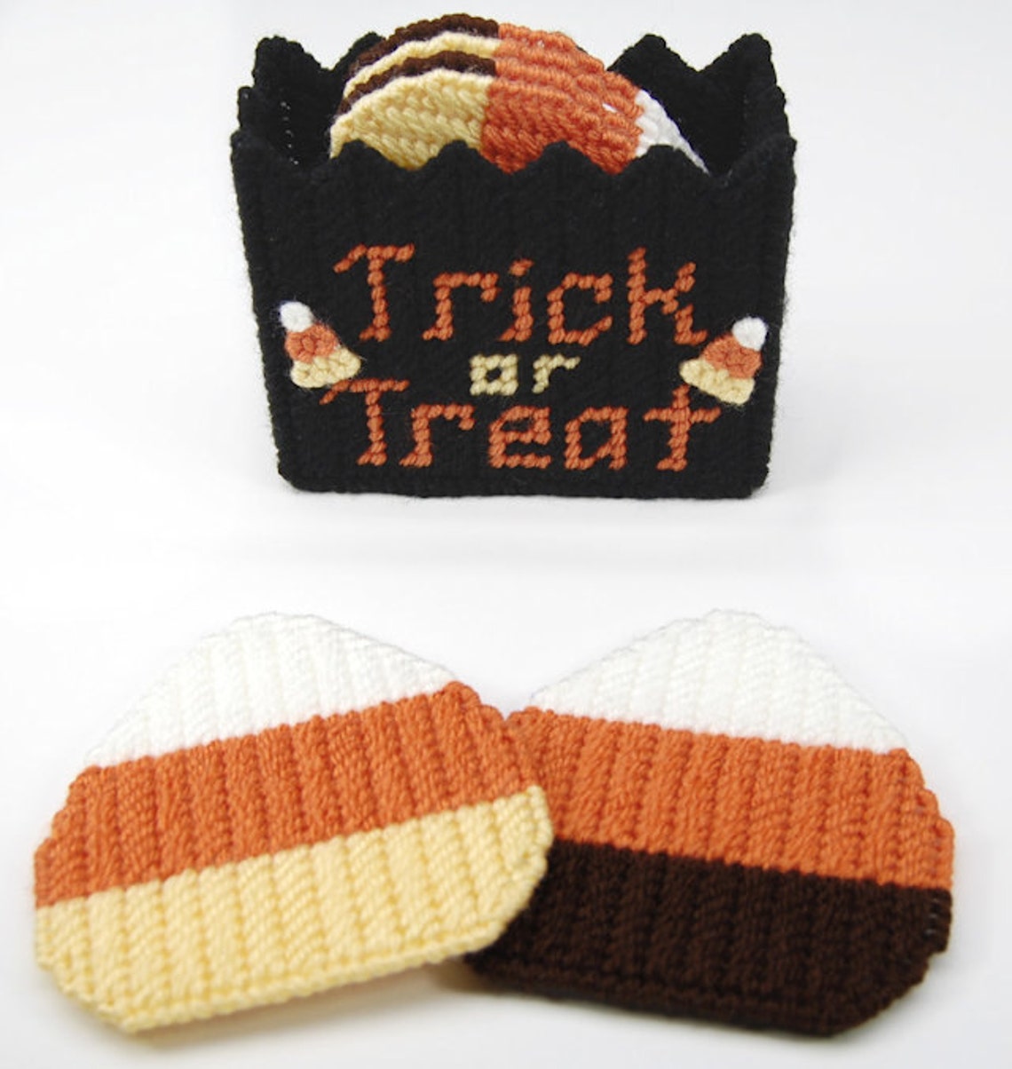 PATTERN: Candy Corn Coasters in Plastic Canvas - Etsy