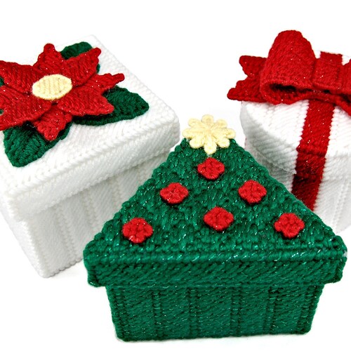 PATTERN: Christmas Boxes in Plastic Canvas - Etsy
