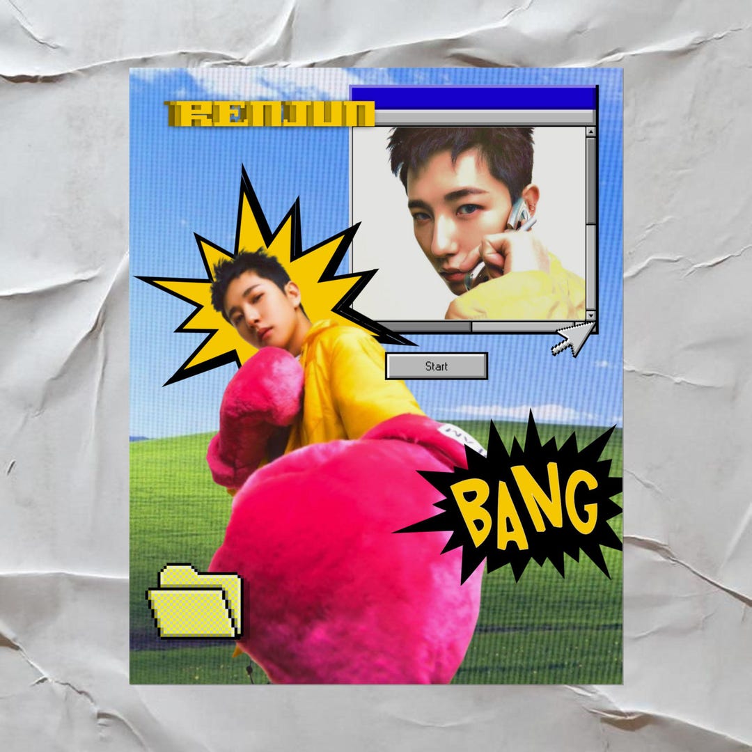 Fun Retro Aesthetic NCT Renjun Poster - Aesthetic K-pop Poster - Etsy
