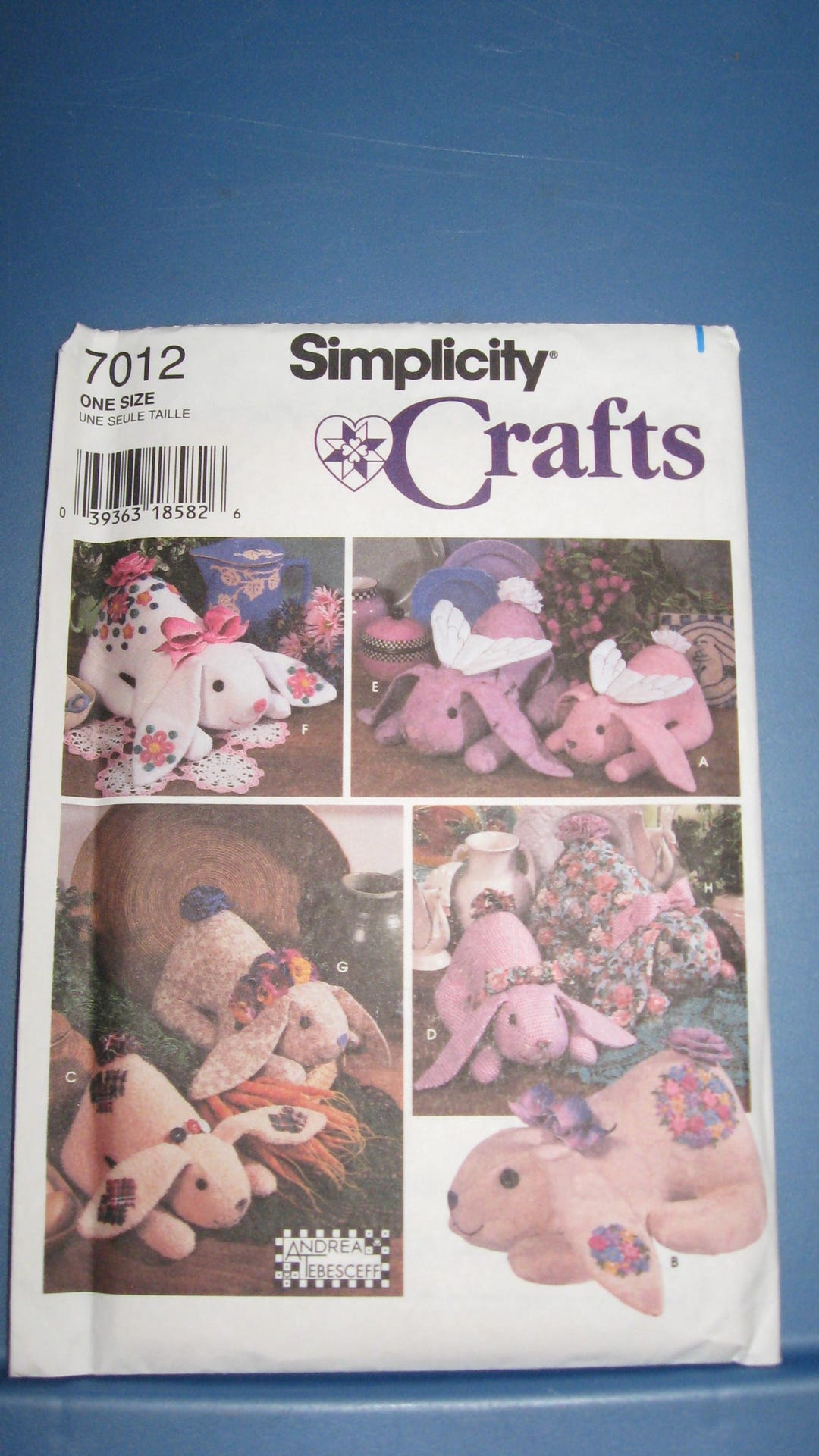 Simplicity Crafts 7012 Sewing Pattern Bunny Decorative Rabbit 2 Sizes ...