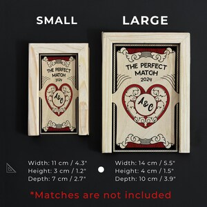 Personalized Couples Matchbox Wood | Custom Wood Matchbox for Couples ...