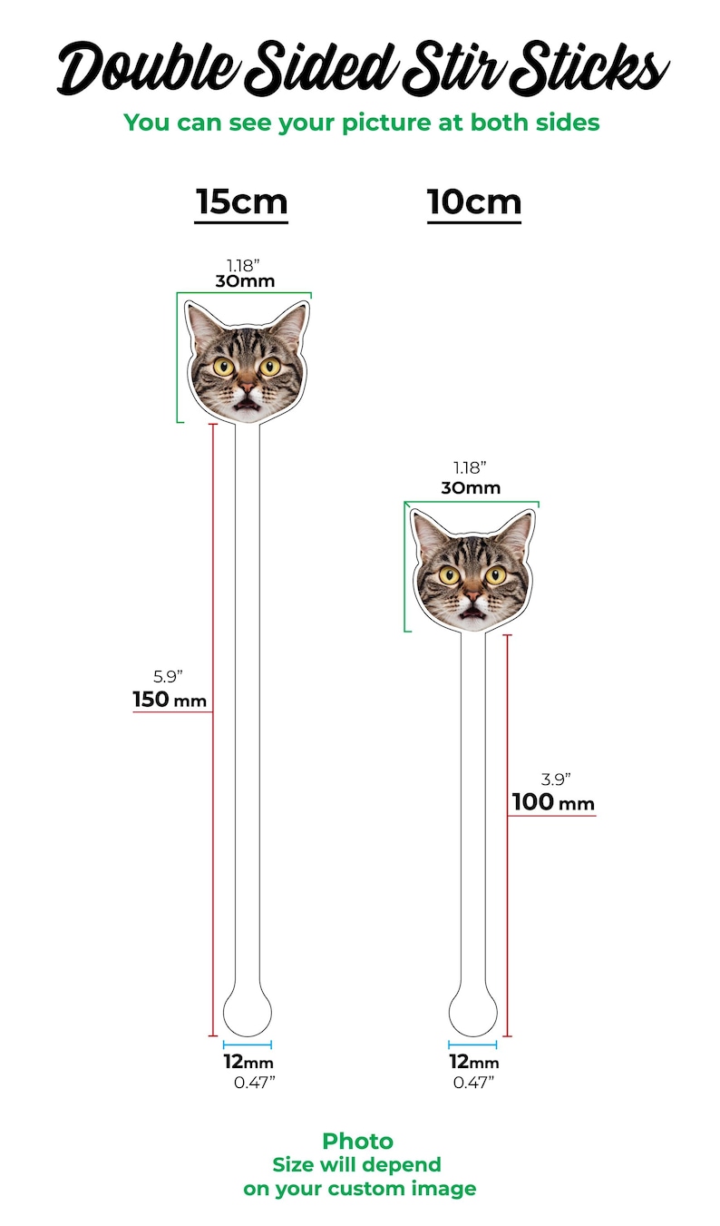 Custom Pet Portrait Stir Sticks | Acrylic Wedding Swizzle - Etsy UK