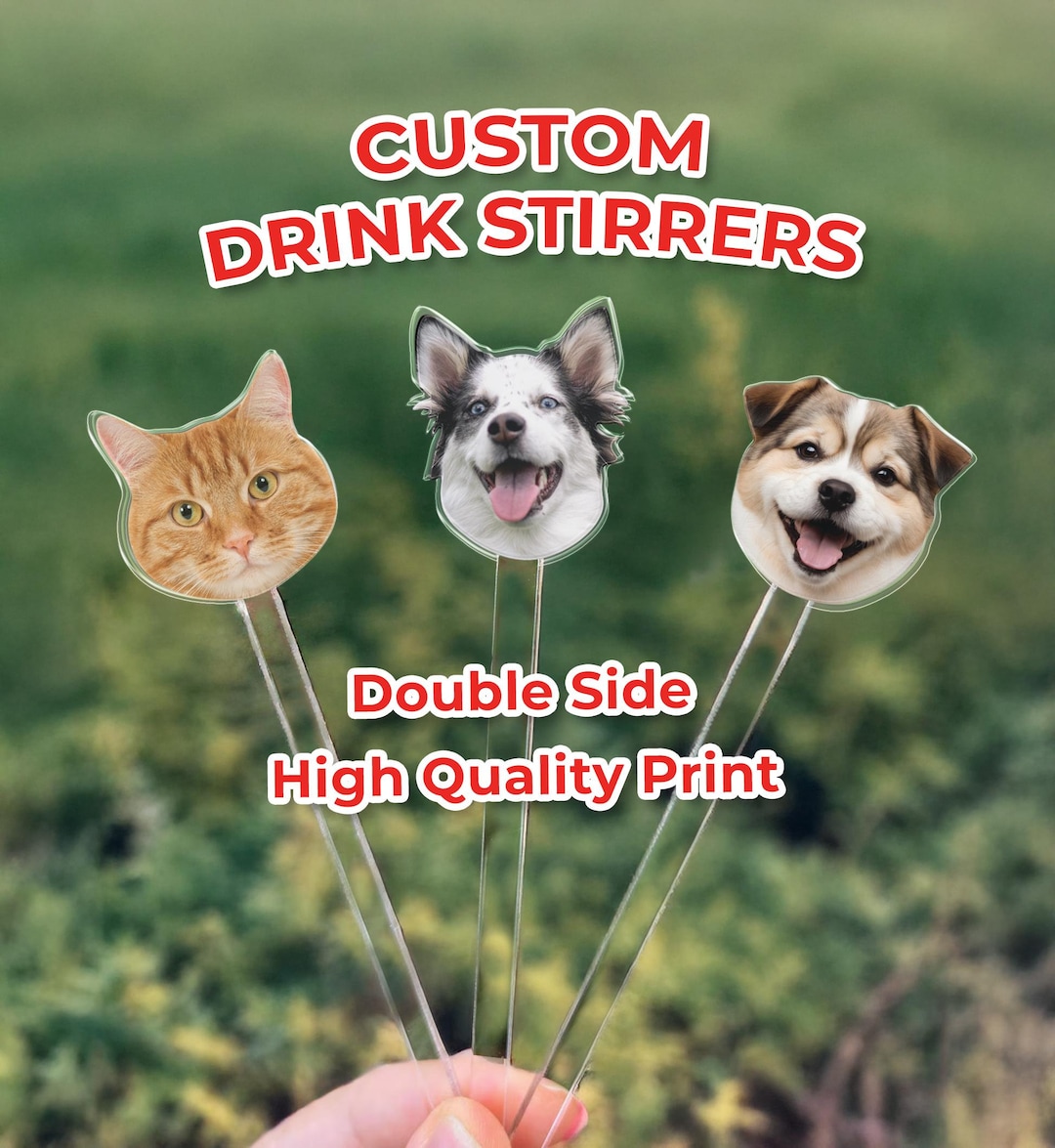 Wedding Pet Stir Sticks | 50 Pcs Double-sided Dog Stir Stick | Acrylic ...