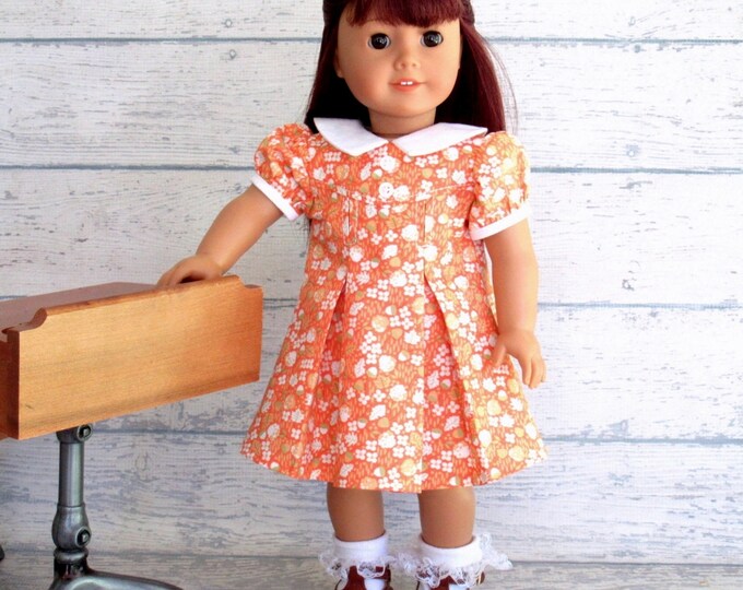 Vintage 1930s Era Doll Dress With Matching Hair Bow, 18 Inch Doll ...