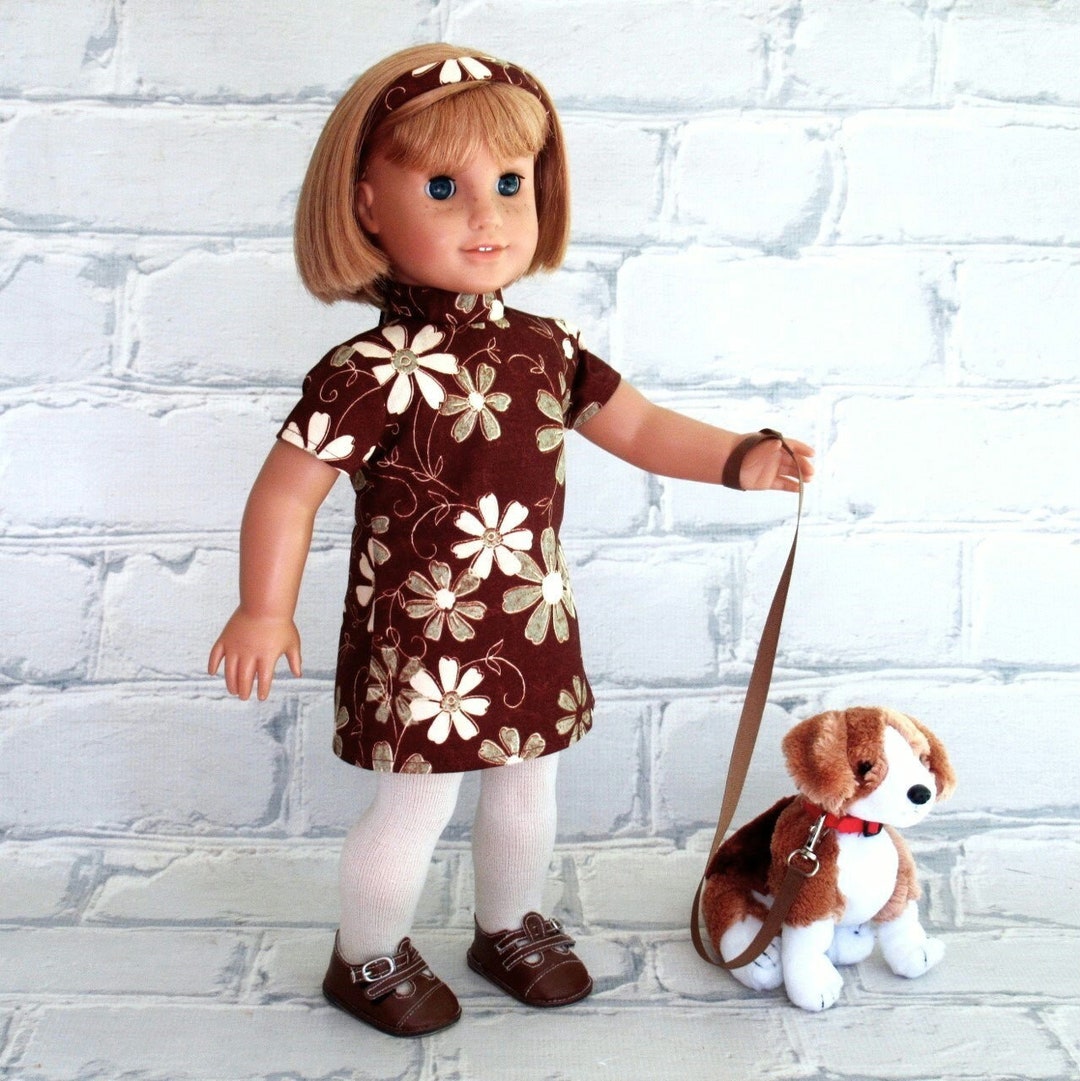 1960s Era Mod Doll Dress With Matching Headband, 18 Inch Doll Clothes ...