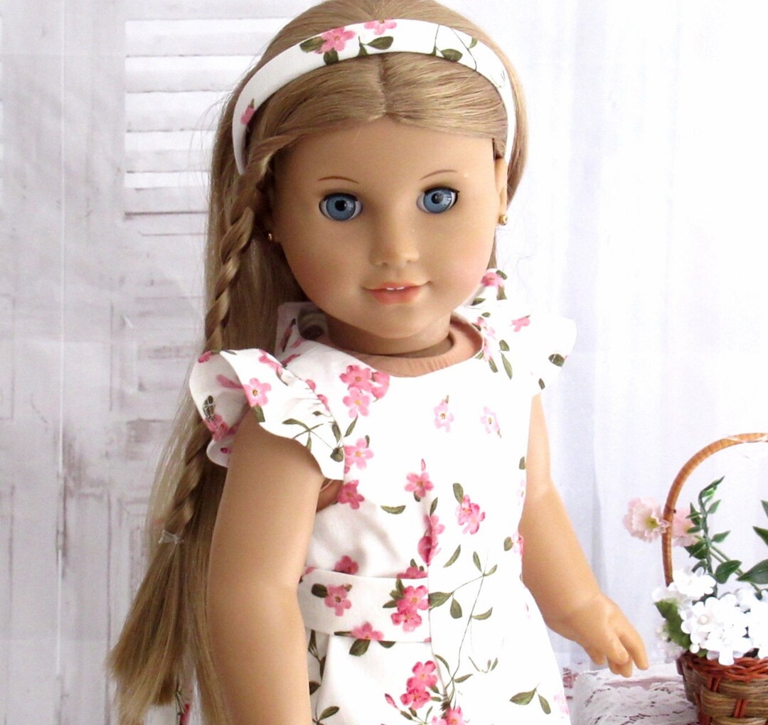 1970s Era Spring Doll Summer Doll Dress With Matching Headband, 18 Inch ...