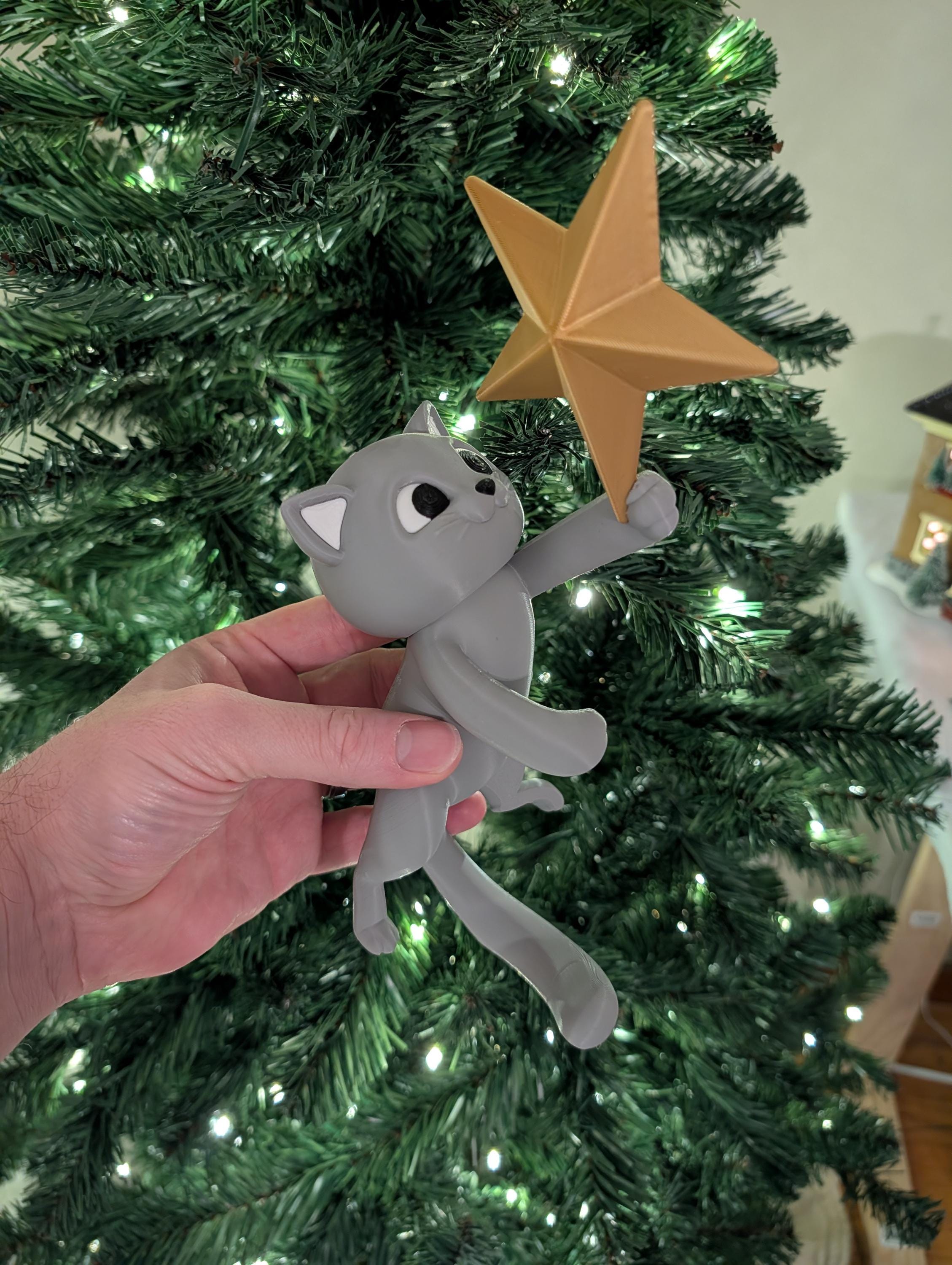 Kitten/cat Christmas Star Tree Topper - Etsy