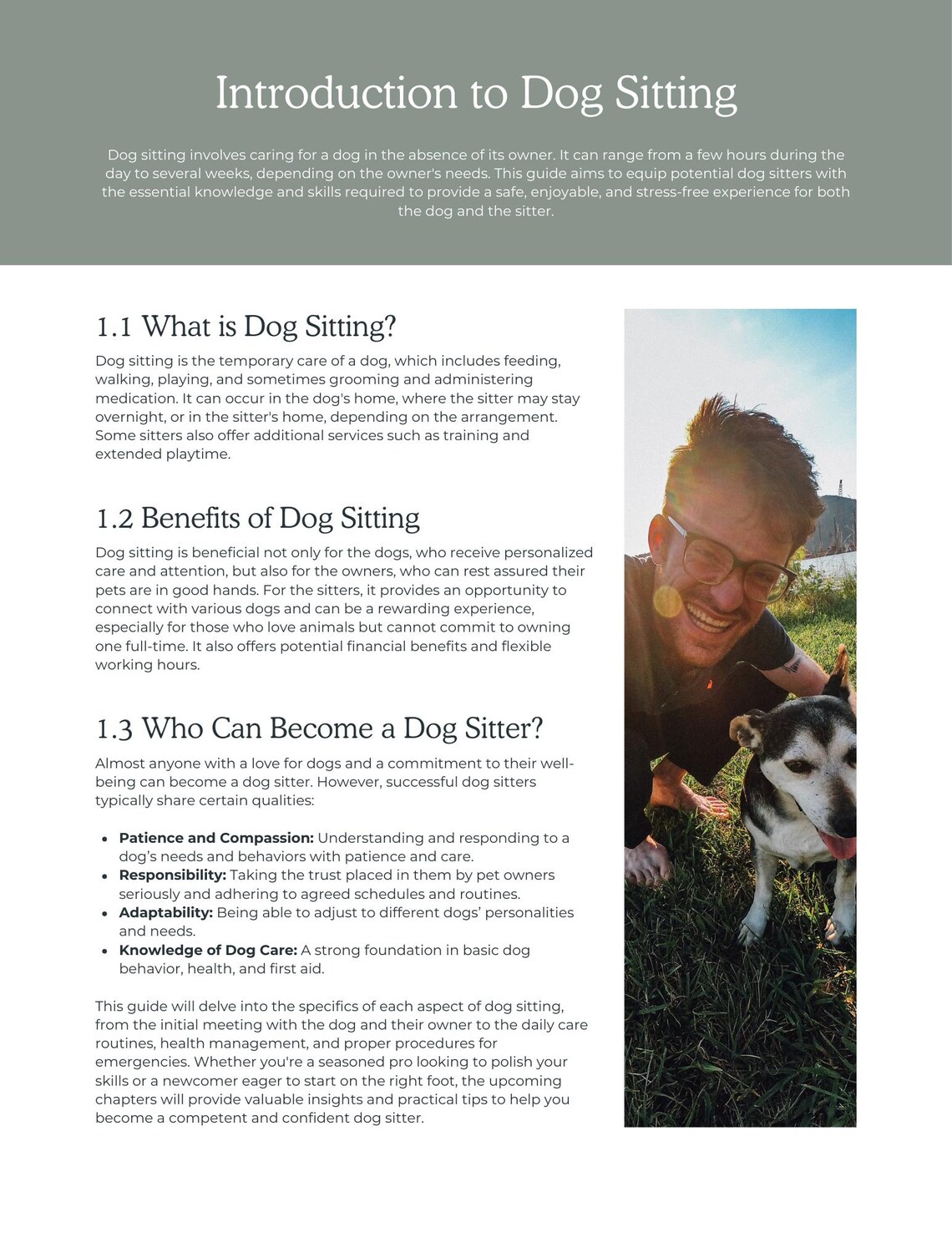 The Ultimate Dog Sitting Guide - Editable in Canva - Etsy