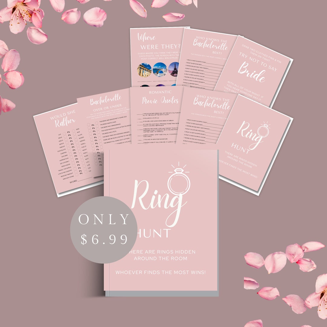 Modern Bachelorette Party Games Bundle, Celebrity Couples | 11 Editable ...