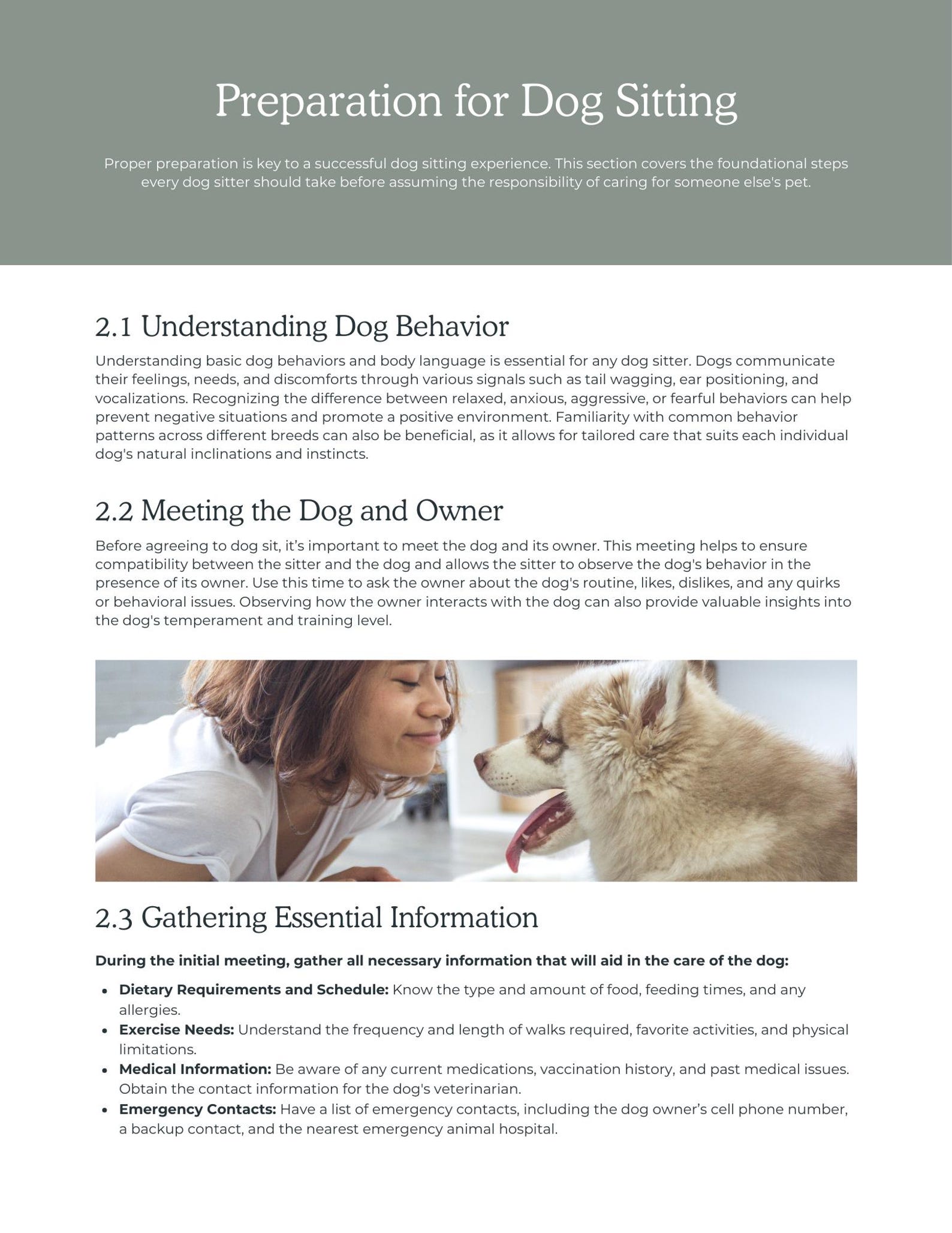 The Ultimate Dog Sitting Guide - Editable in Canva - Etsy
