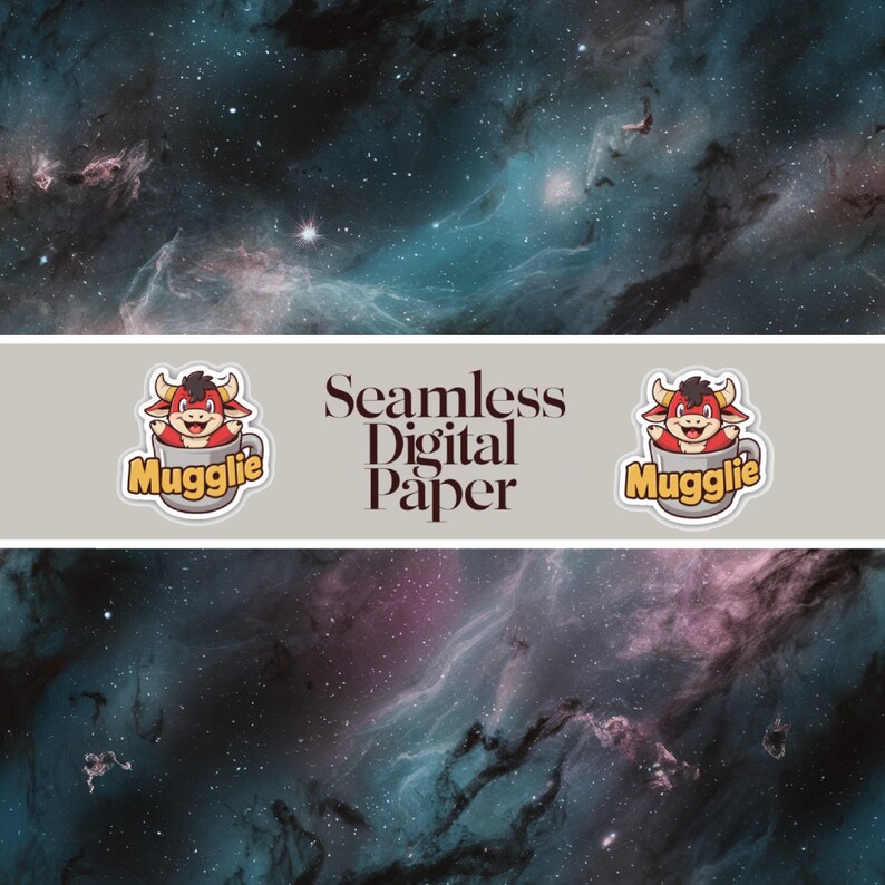 Galaxy Design Seamless Digital Paper Commercial Use Instant Download ...