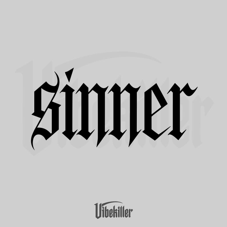 Sinner, Tattoo Design, Goth Design, Alt Design, Emo, Metalcore, Cut ...