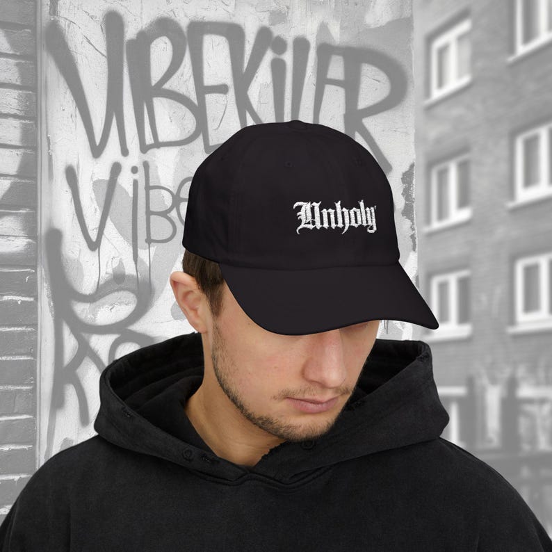 Unholy, Gothic Dad Cap, Goth Fashion, Emo Fashio, Emo Hat, Goth Cap ...