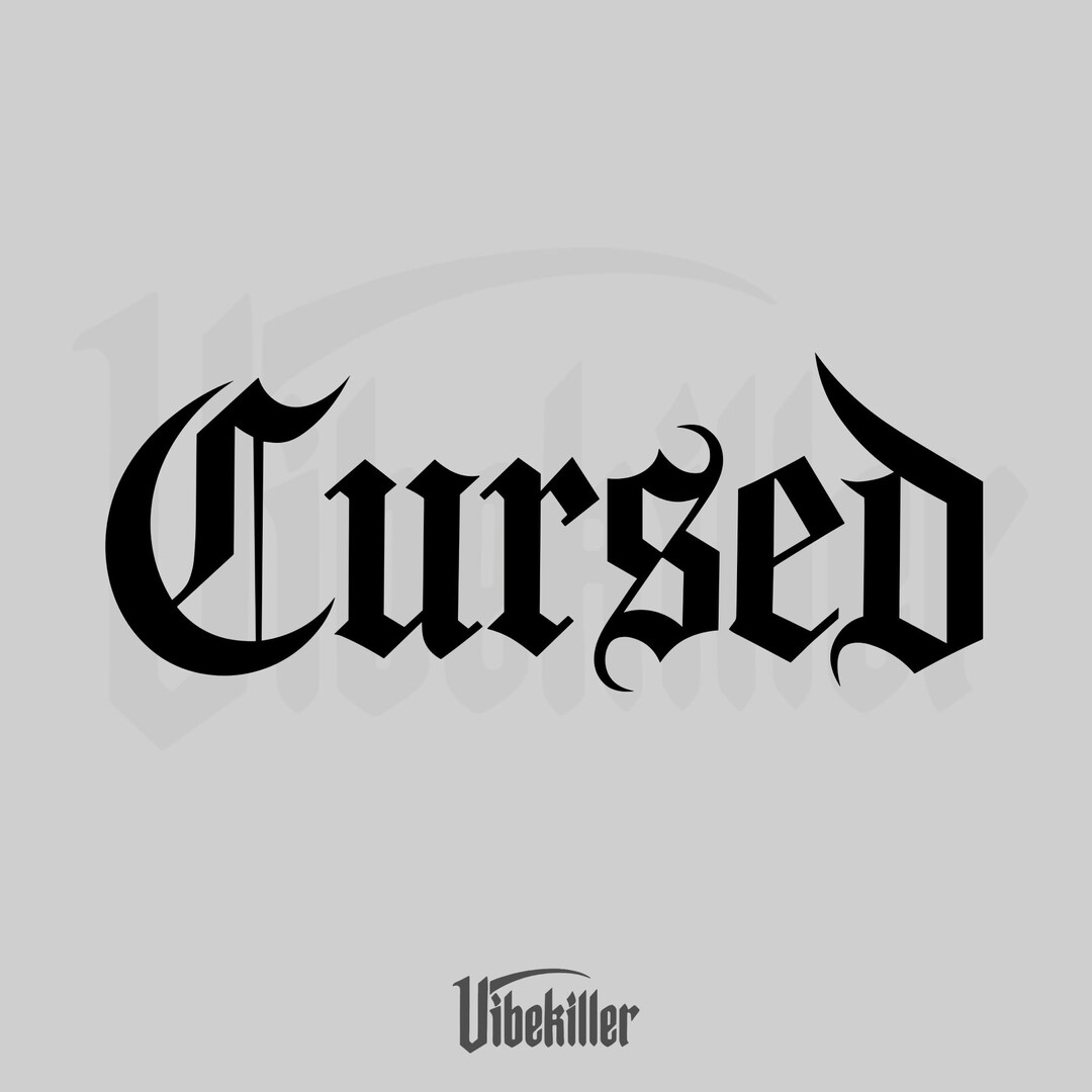 Cursed Goth Design: Alt Emo Cut File (SVG, PNG, EPS) - Etsy