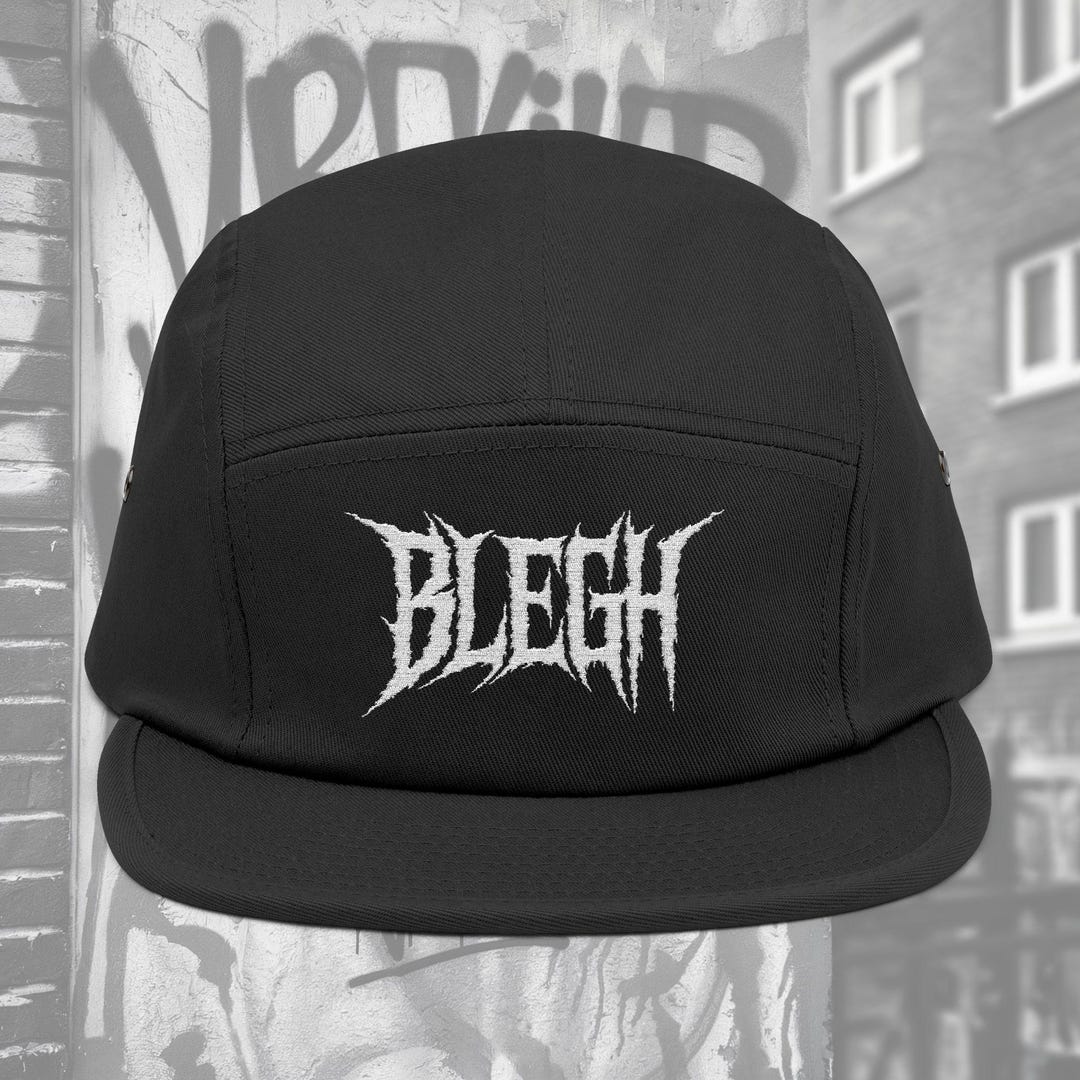 Embroidered 5 Panel Cap - BLEGH Metalcore Band Merch Emo Goth, Hardcore ...