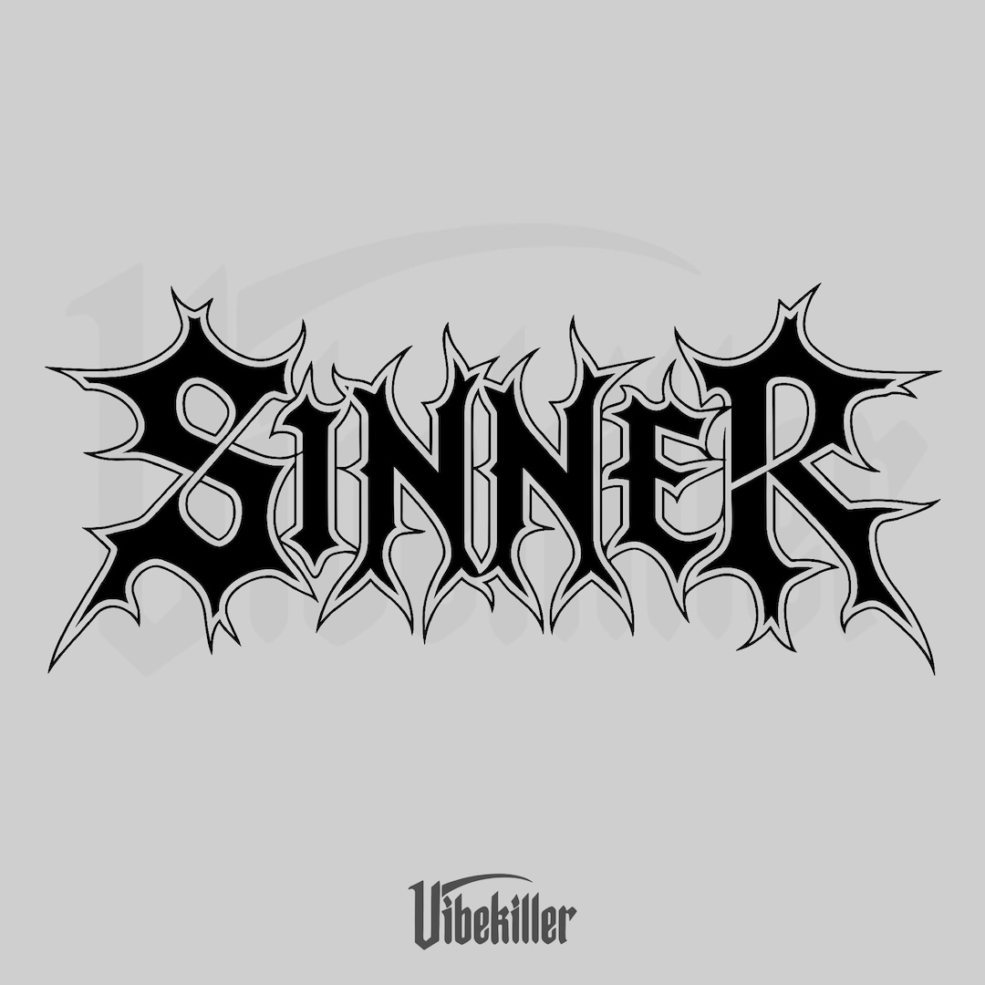 Sinner Dark Goth Design: Alt Emo Cut File (SVG, PNG, EPS) - Etsy
