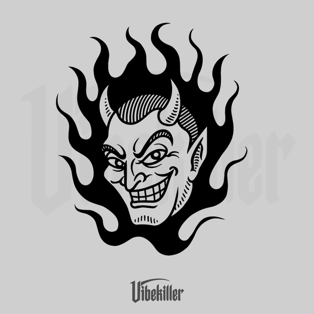 Devil, Tattoo Design, Goth Design, Alt Design, Emo, Metalcore, Cut File ...