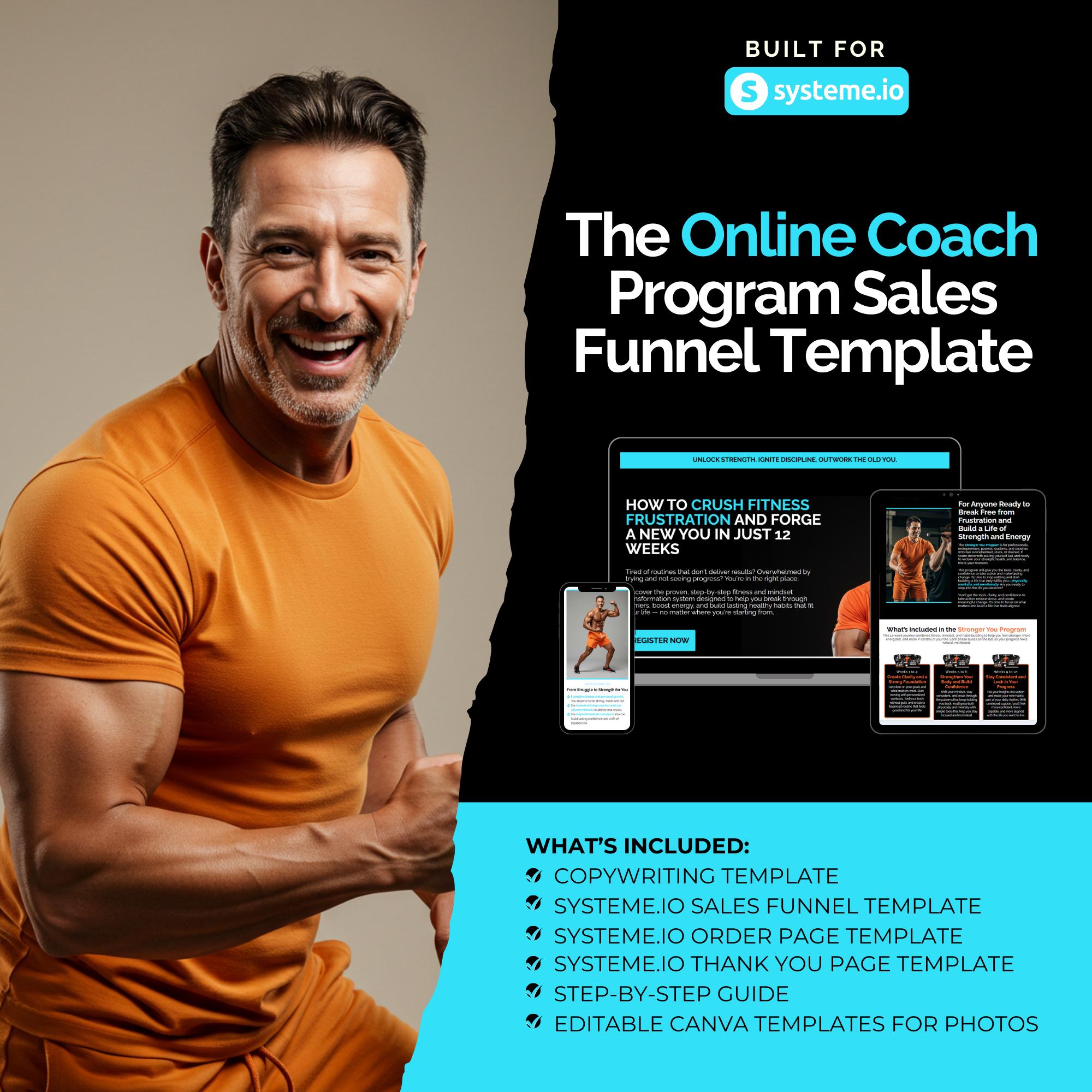 Editable Fitness Coach Workout Program Template | Coach Website ...