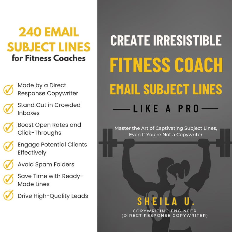 Email Subject Lines for Health and Fitness Coach, Gym Fitness Coach ...