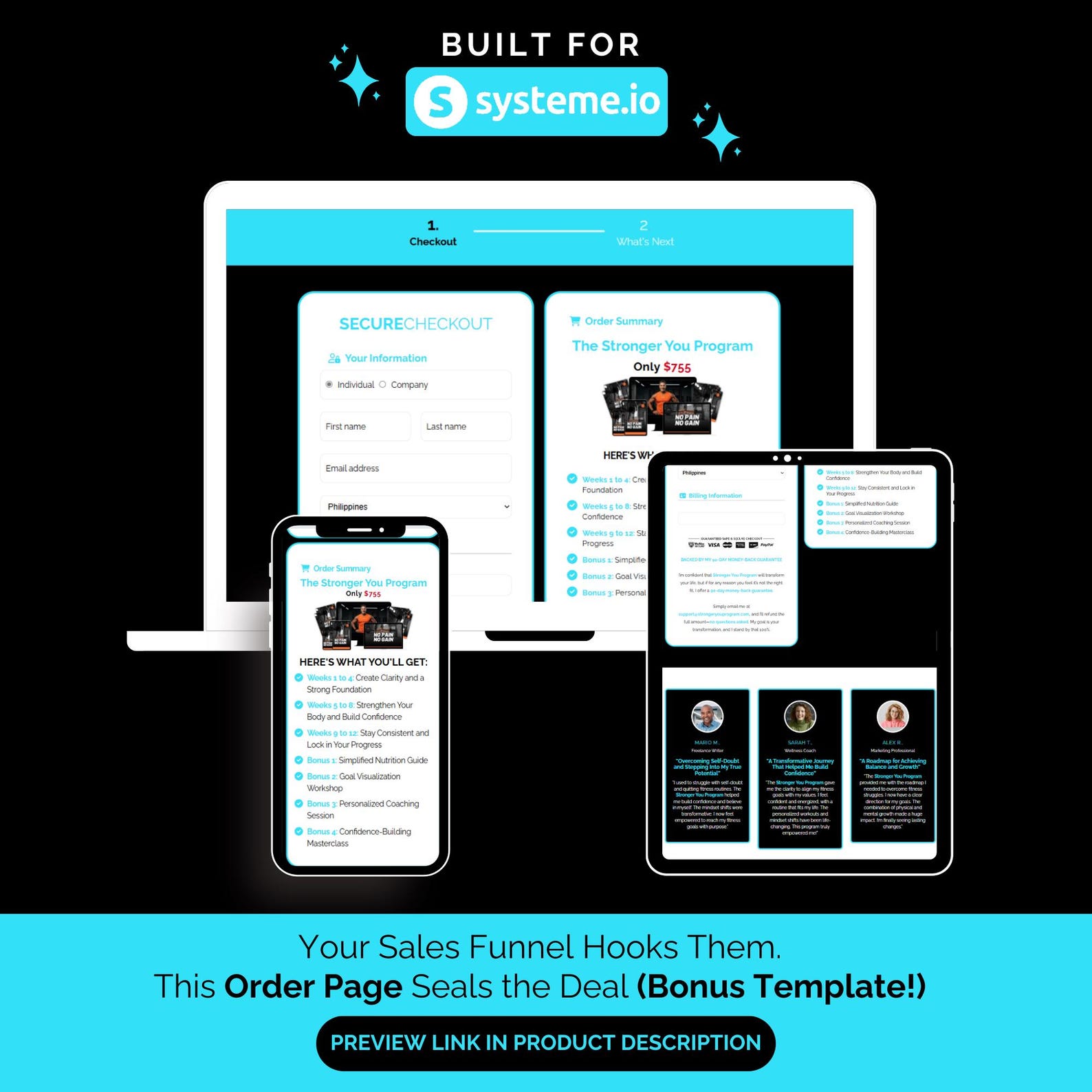 Editable Fitness Coach Workout Program Template | Coach Website ...
