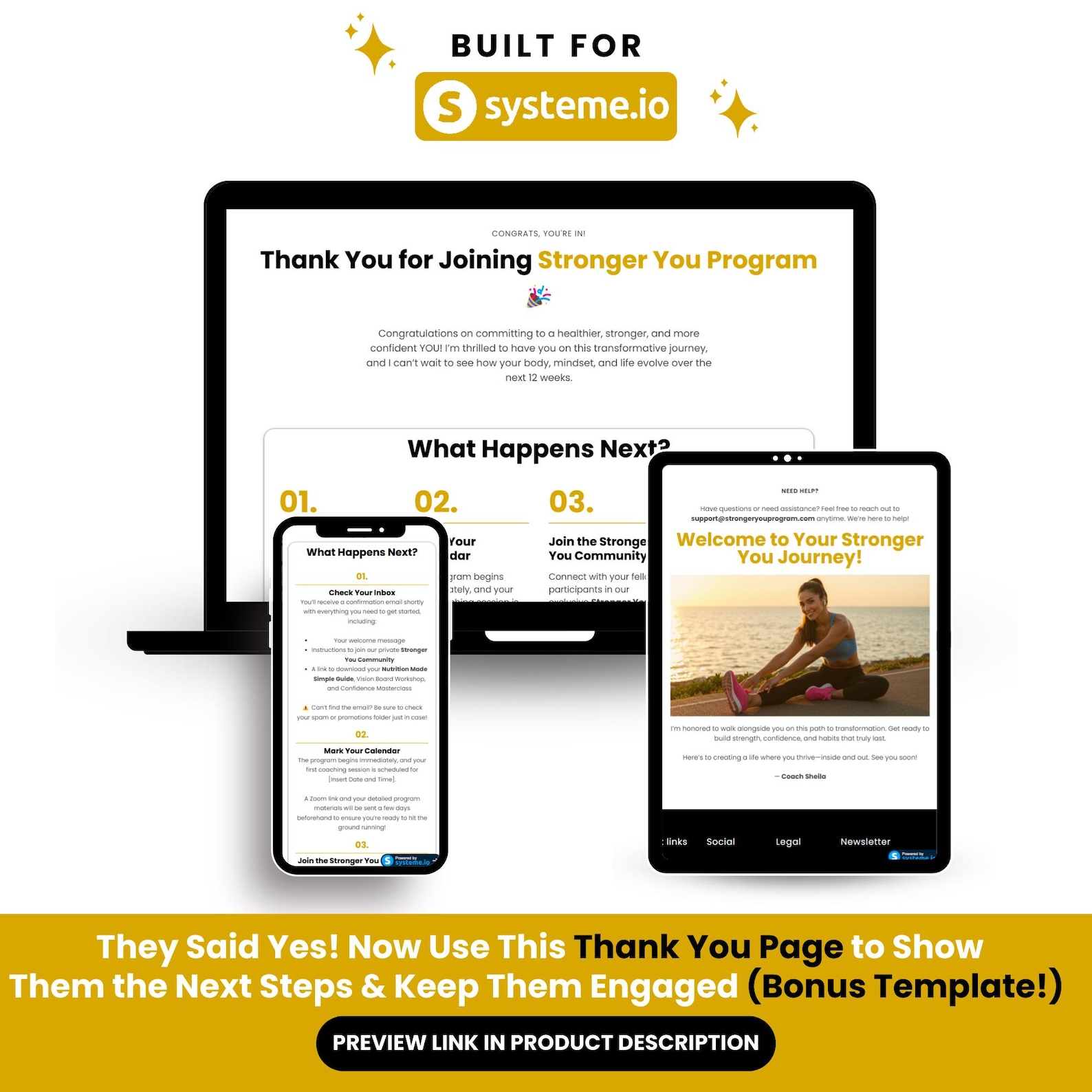 Systeme.io Funnel | Sales Funnel Templates | Fitness Sales Funnel ...