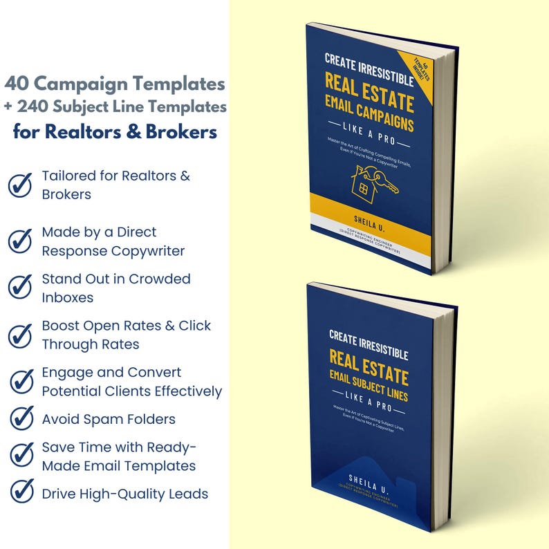 Real Estate Marketing Templates Pre-made Emails for Realtors, Real ...