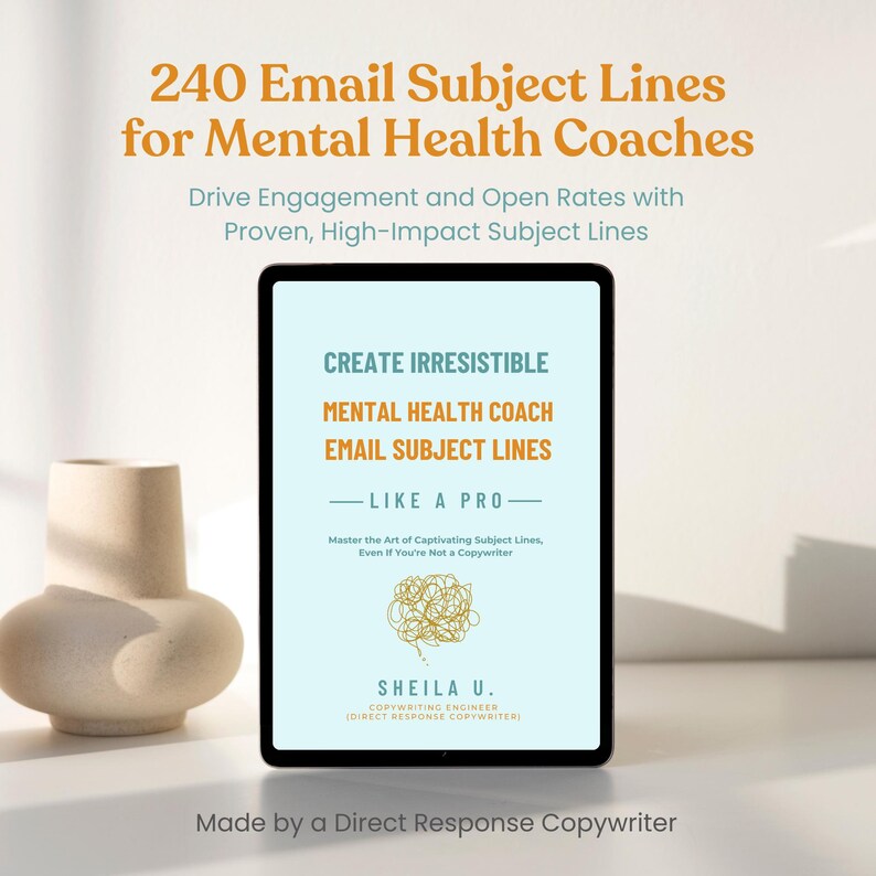 Email Subject Lines for Mental Health Advocate, Mindfulness Coach ...