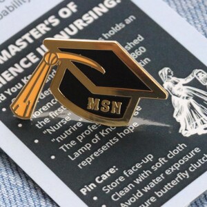MSN Graduation Cap Enamel Pin: Nursing School Gift - Etsy
