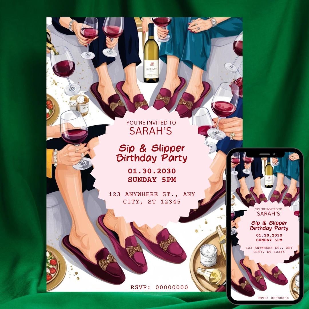 Editable Girls Night Out Birthday Party Invitation - Fun Ladies Night ...