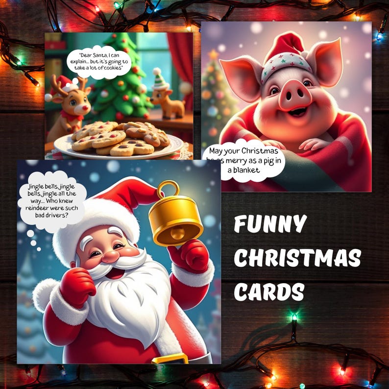 Funny Christmas Card | Humorous Holiday Card | Personalized Xmas ...