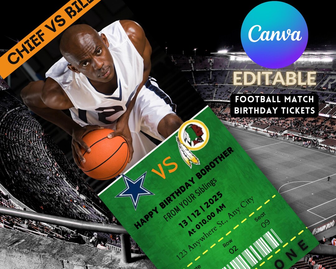 Editable Basketball Ticket Template, Custom Sports Game Gift Ticket ...