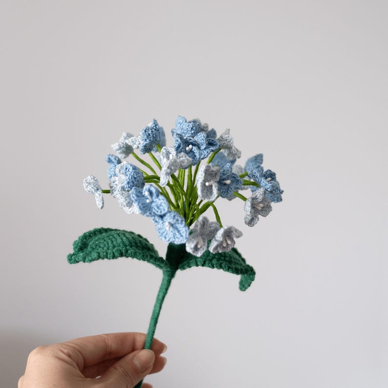 Handmade Crochet Hydrangea Bouquet: Everlasting Floral Gift - Etsy