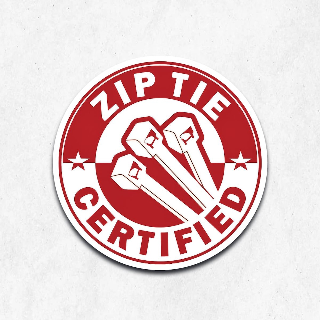Zip Tie Certifier Peeker | Vinyl Sticker | Peeker | Peekers | Durable ...