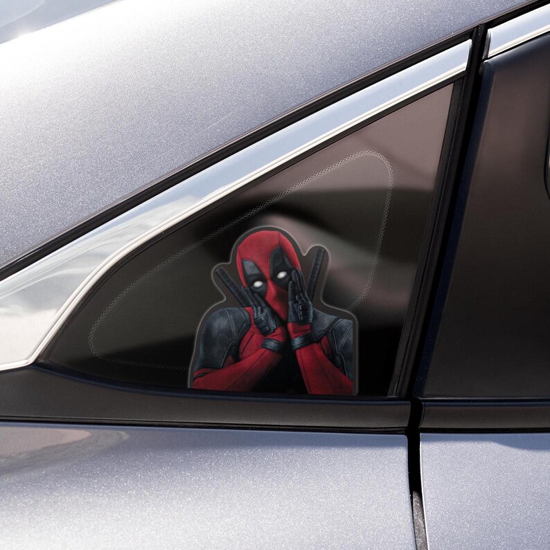 Deadpool Peeker | Vinyl Sticker | Peeker | Peekers | Durable Waterproof ...
