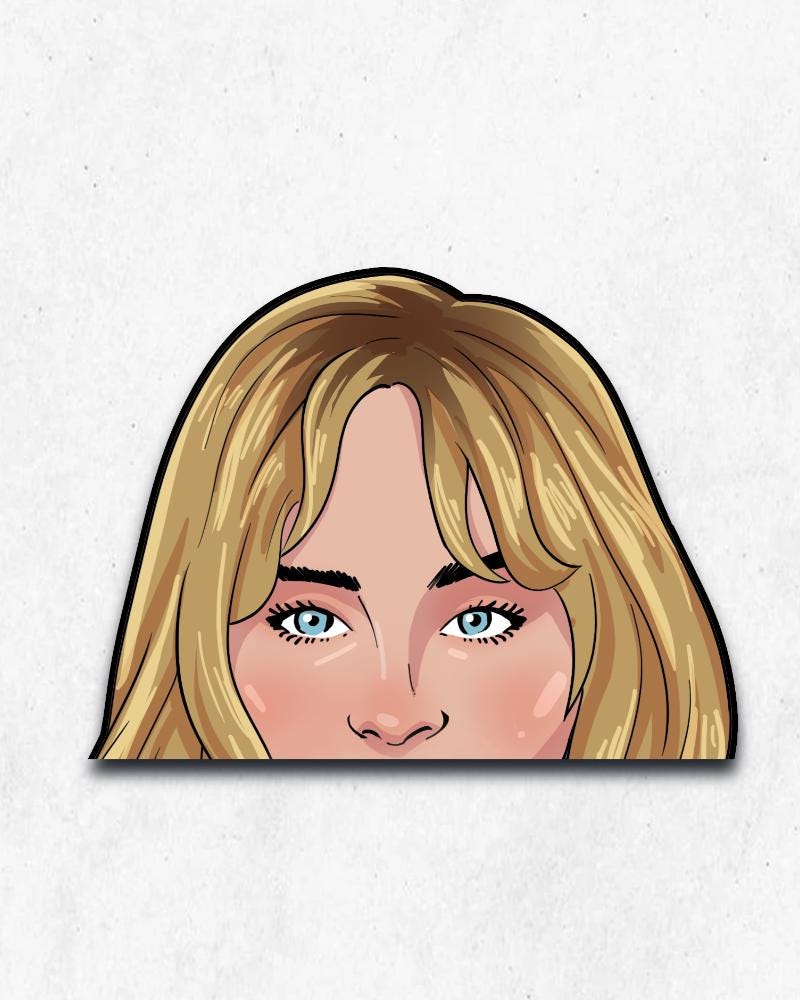 Sabrina Carpenter | Vinyl Sticker | Peeker | Peekers | Durable ...