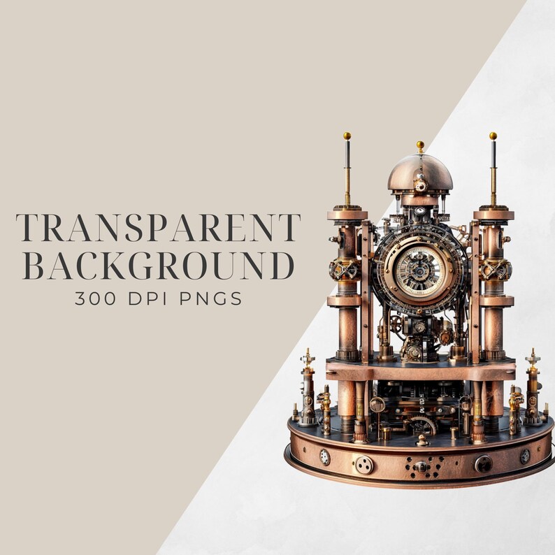 Time Travel Machine Clipart Single Image. 300 DPI, PNG, Transparent ...