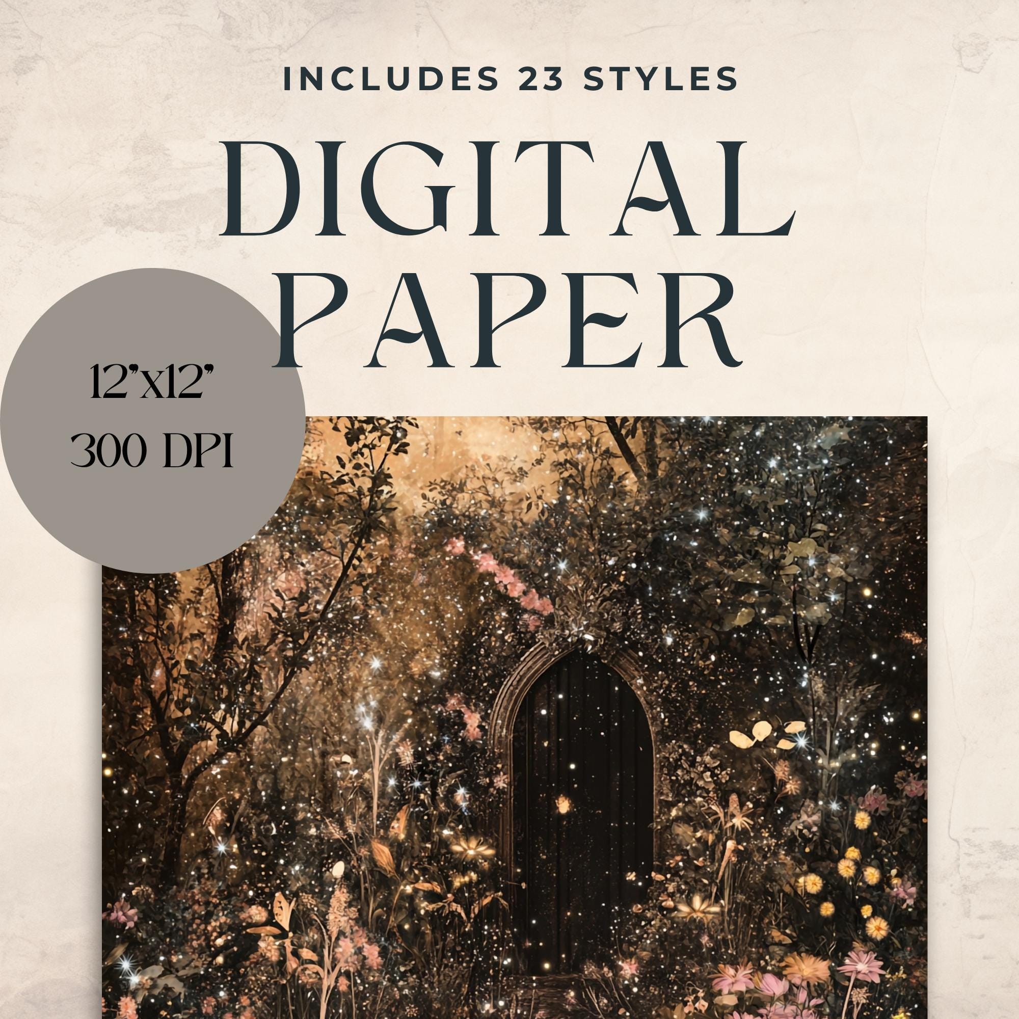Enchanted Forest Digital Paper Pack: Fantasy Woodland Backgrounds ...