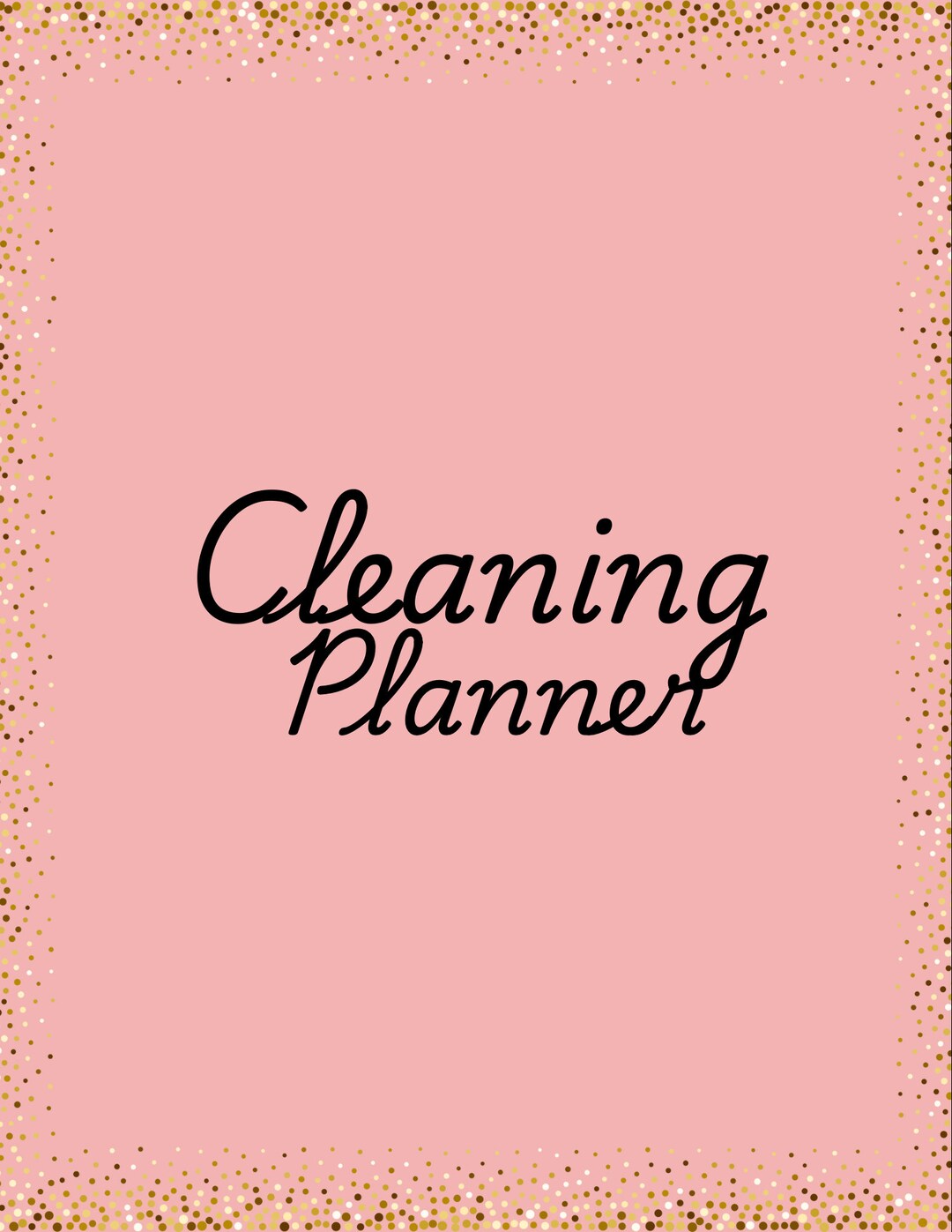 Pink Glitter Cleaning Planner Printable - Etsy