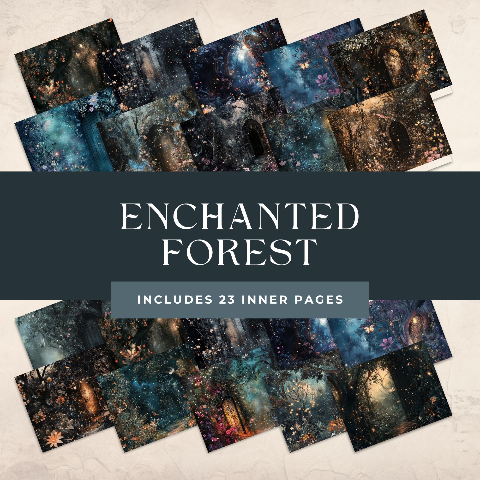 Enchanted Forest Digital Paper Pack: Fantasy Woodland Backgrounds ...