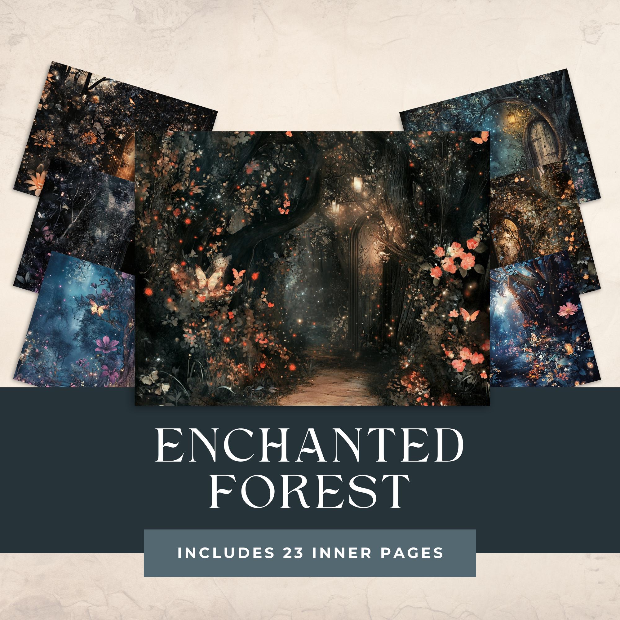 Enchanted Forest Digital Paper Pack: Fantasy Woodland Backgrounds ...