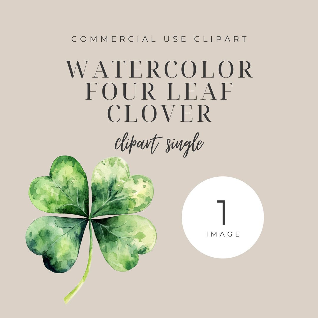 Shamrock Clipart, Four Leaf Clover Png, St Patricks Day, Watercolor ...