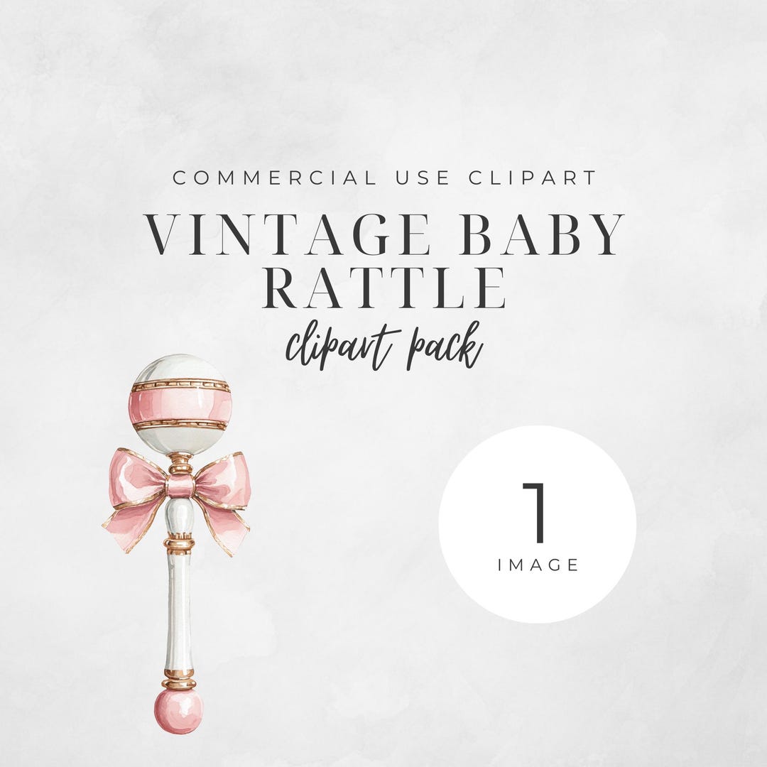 Pink and Gold Baby Rattle PNG, High Resolution Clipart, 300 DPI ...