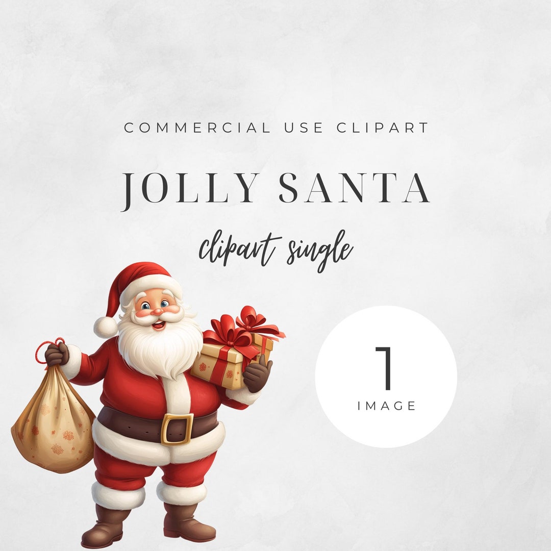 Santa Clause Clipart Single Image. 300 DPI, PNG, Transparent Background ...