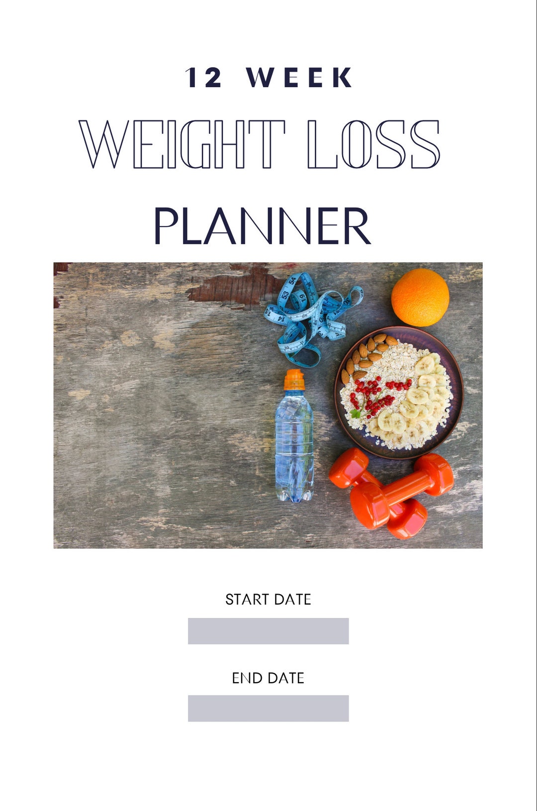 12 Week Weight Loss Planner Printable - Etsy