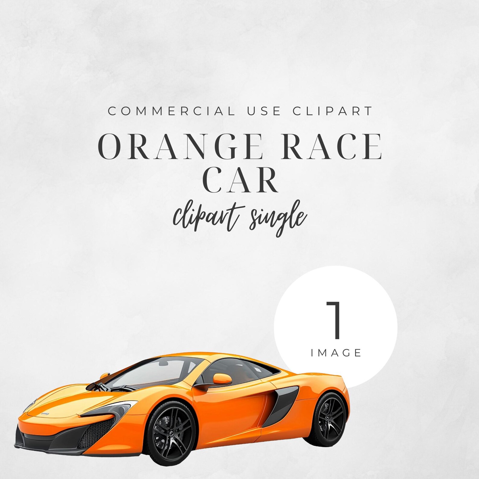 Orange Race Car Clipart, Sports Car PNG, Luxury Supercar Illustration ...