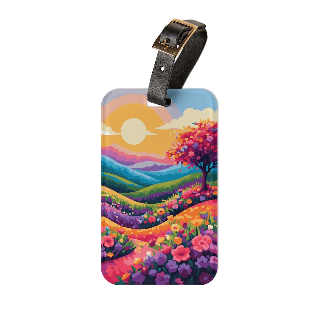 Landscape Luggage Tag, Travel Bag Identifier, Suitcase Tag, Vacation ...