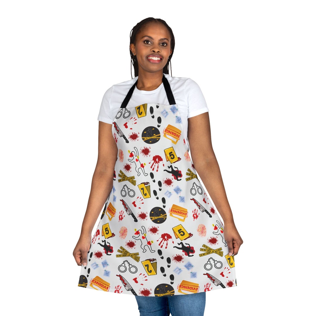 True Crime Apron Unisex Cooking Gift for Chef Kitchen Present Detective ...