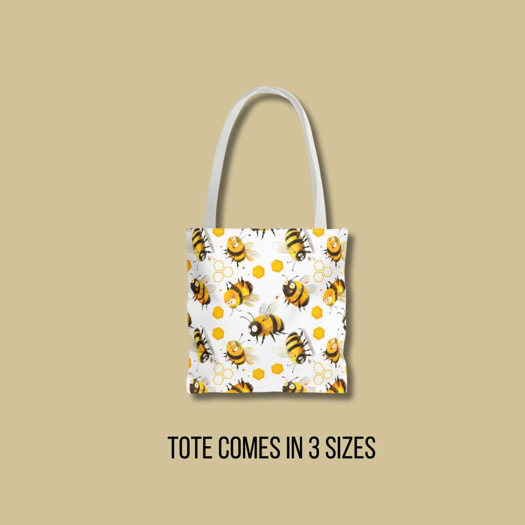 Friendly Bees Tote Bag for Eco Friendly Individuals Tote With Cute ...