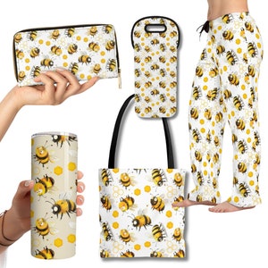 Bumble Bees Women's Pajama Pants for Bee Keeper Cute Bees Lounge Wear ...