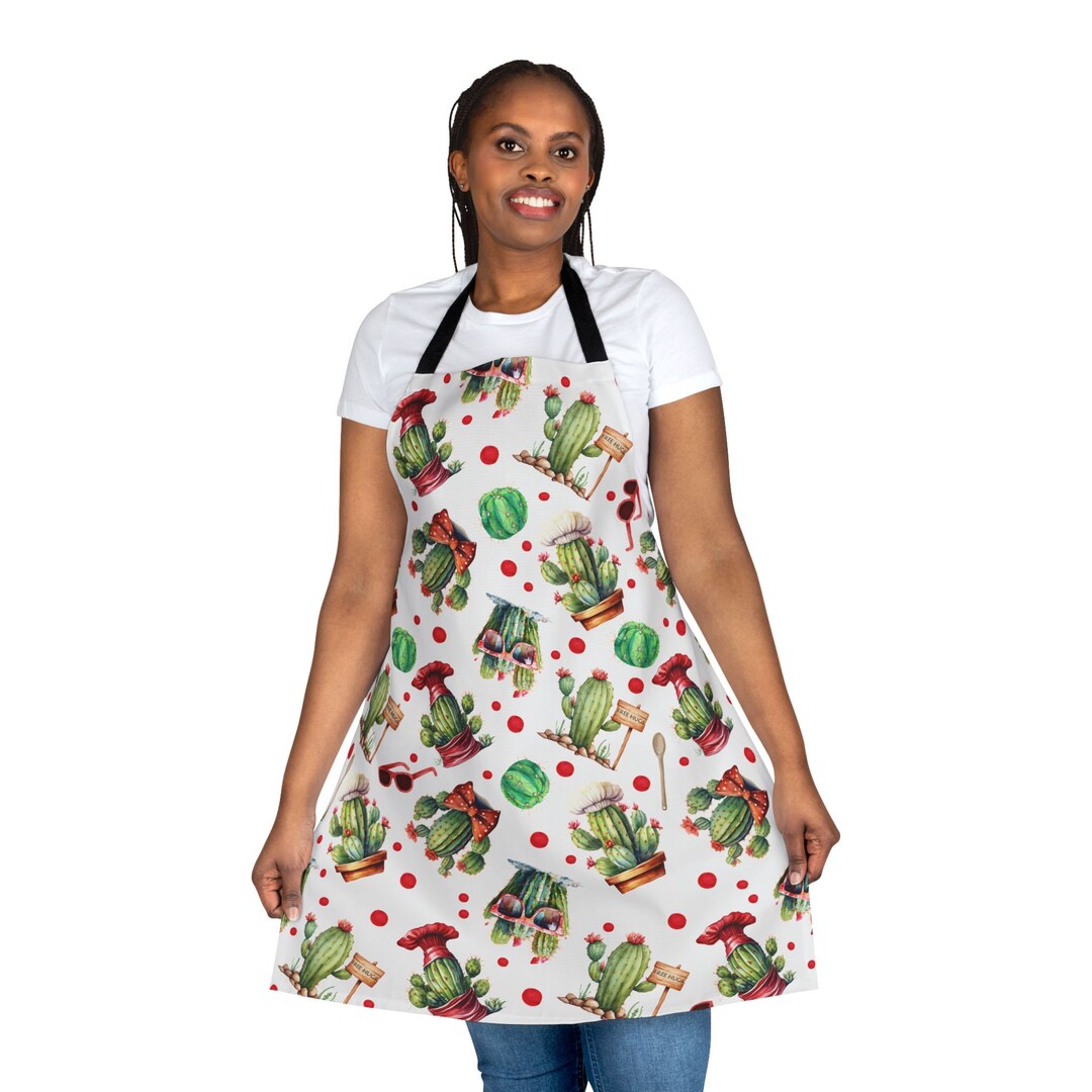 Unique Apron Silly Cactus Pattern for the Prickly Chef Funny Kitchen ...